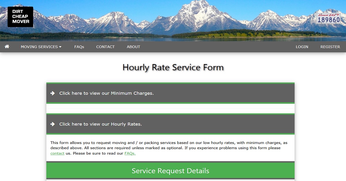 Hourly Moving Service Rates